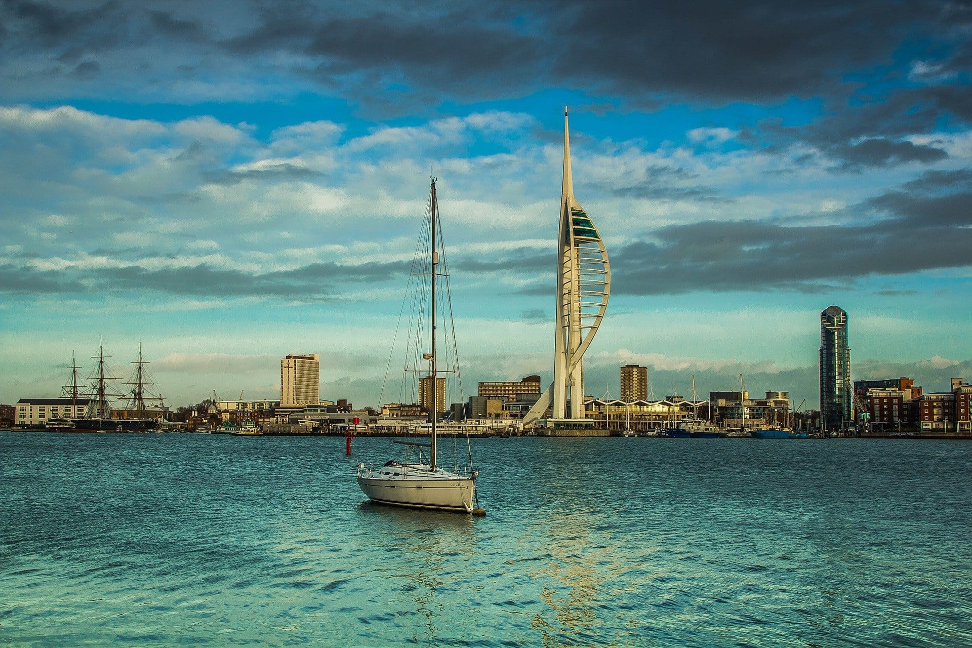 Fly over Spinnaker Tower • Wingly